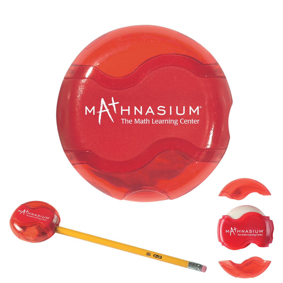 Pencil Sharpener w/Eraser (Pack of 10): Mathnasium