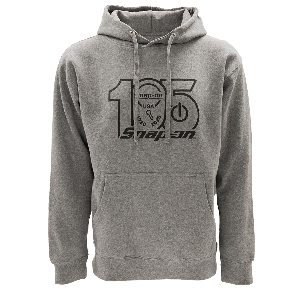 105th Graphite Heather Hoodie: Snap-on Consumer