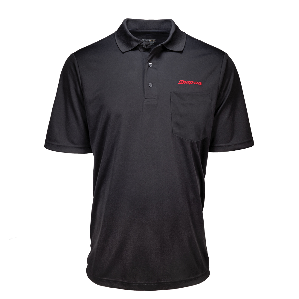 Black Pocket Polo: Snap-on Consumer