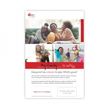 American Heart Association - Life Is Why Print Materials: Co-Branding